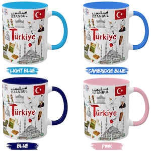 Countries Mug, Turkiye Mug,turkey Mug, İstanbul, Colorful, Coffie,gift ...
