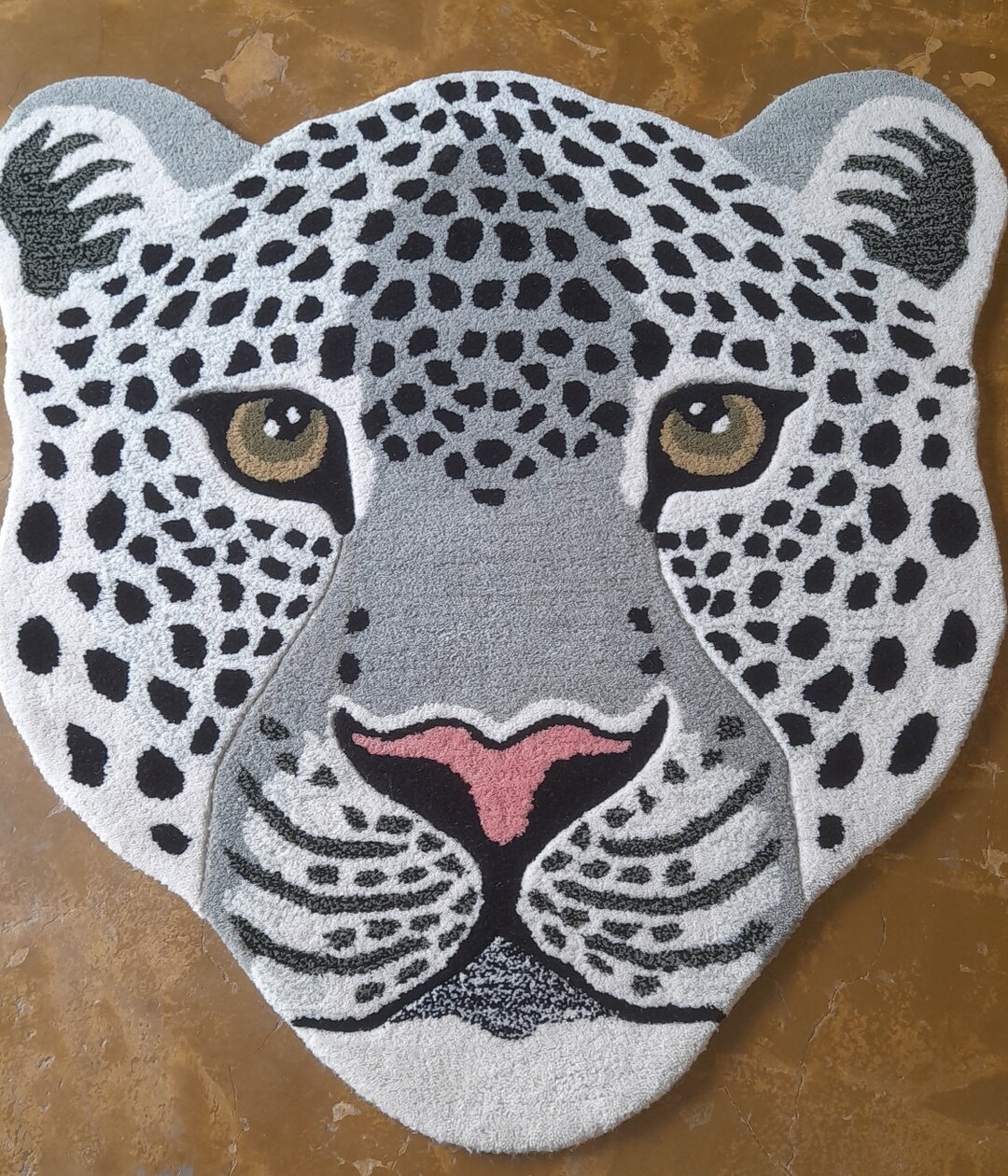 Handmade Leopard Head Rug for Living Room , Bedroom and Kidsroom ...