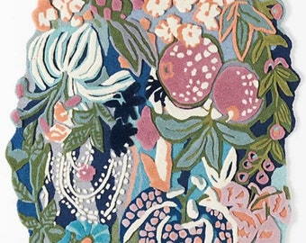 Floral Tufted Rug - Etsy