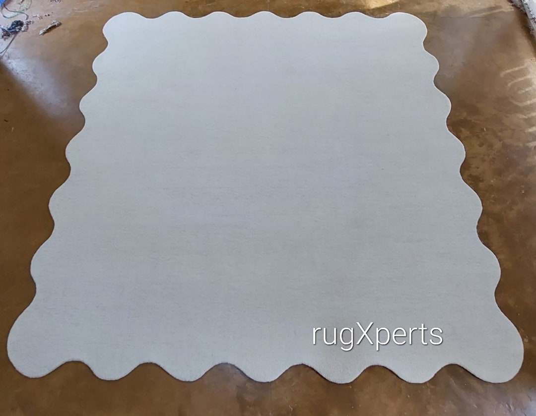 Modern Abstract Odd Shape Area Rug for Living Room , Designer Hand ...