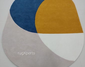 Modern Abstract Odd Shape Area Rug for Living Room , Bedroom ...