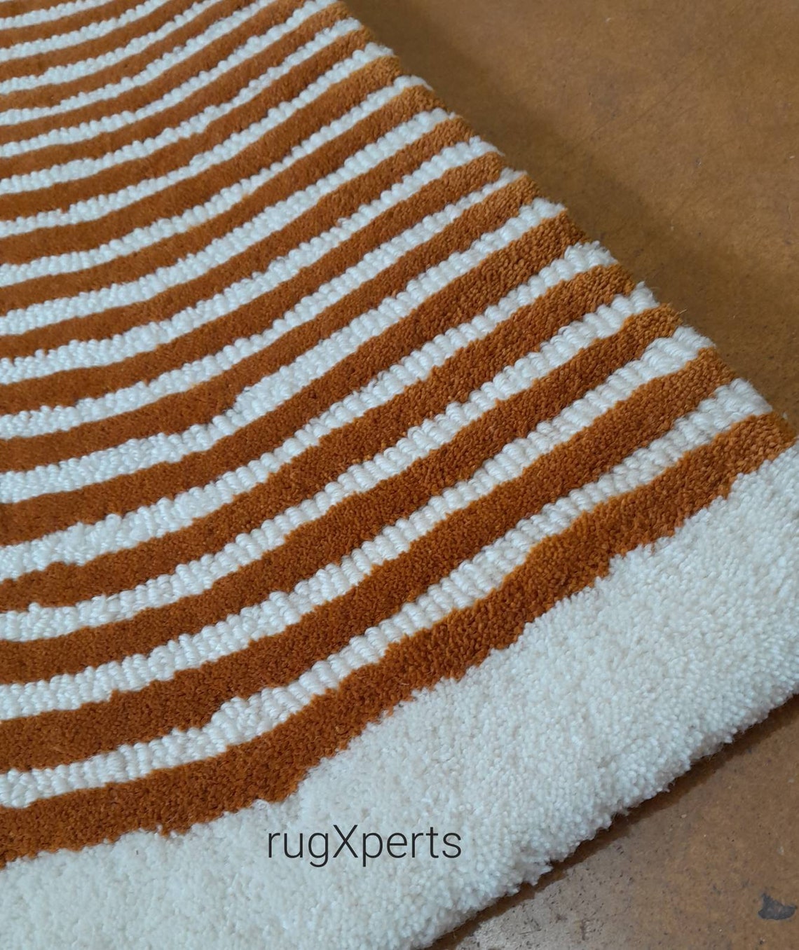 Modern Abstract Combed Curve Handmade Area Rug for Living Room - Etsy