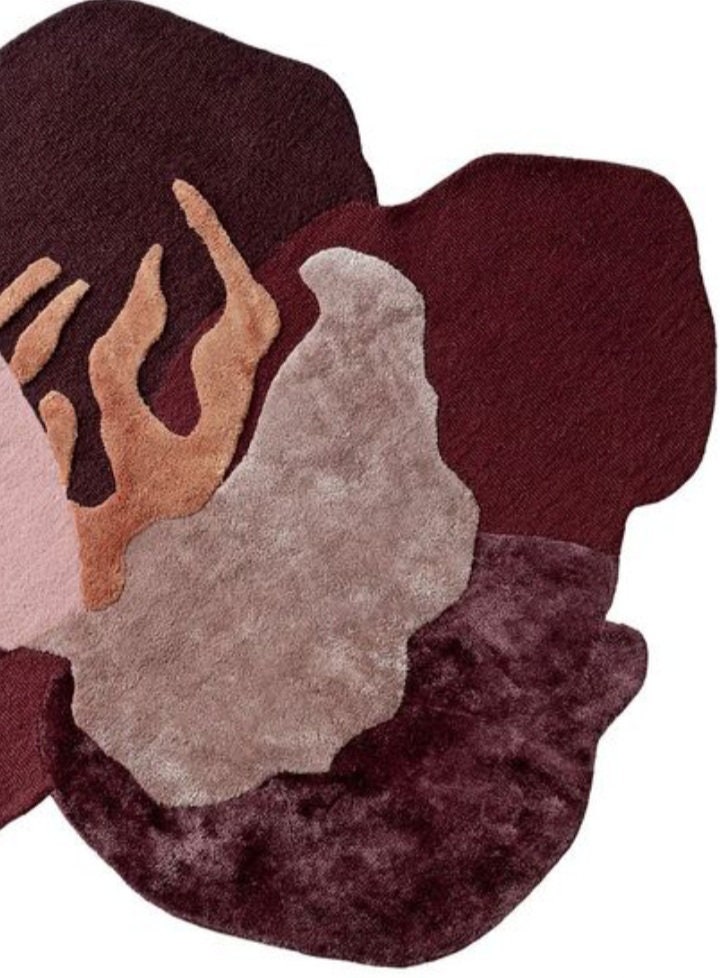 Modern Abstract Flower Shape Area Rug for Living Room , Bedroom ...