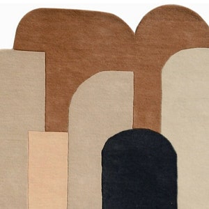 Modern Abstract Odd Shape Area Rug for Living Room , Bedroom ...