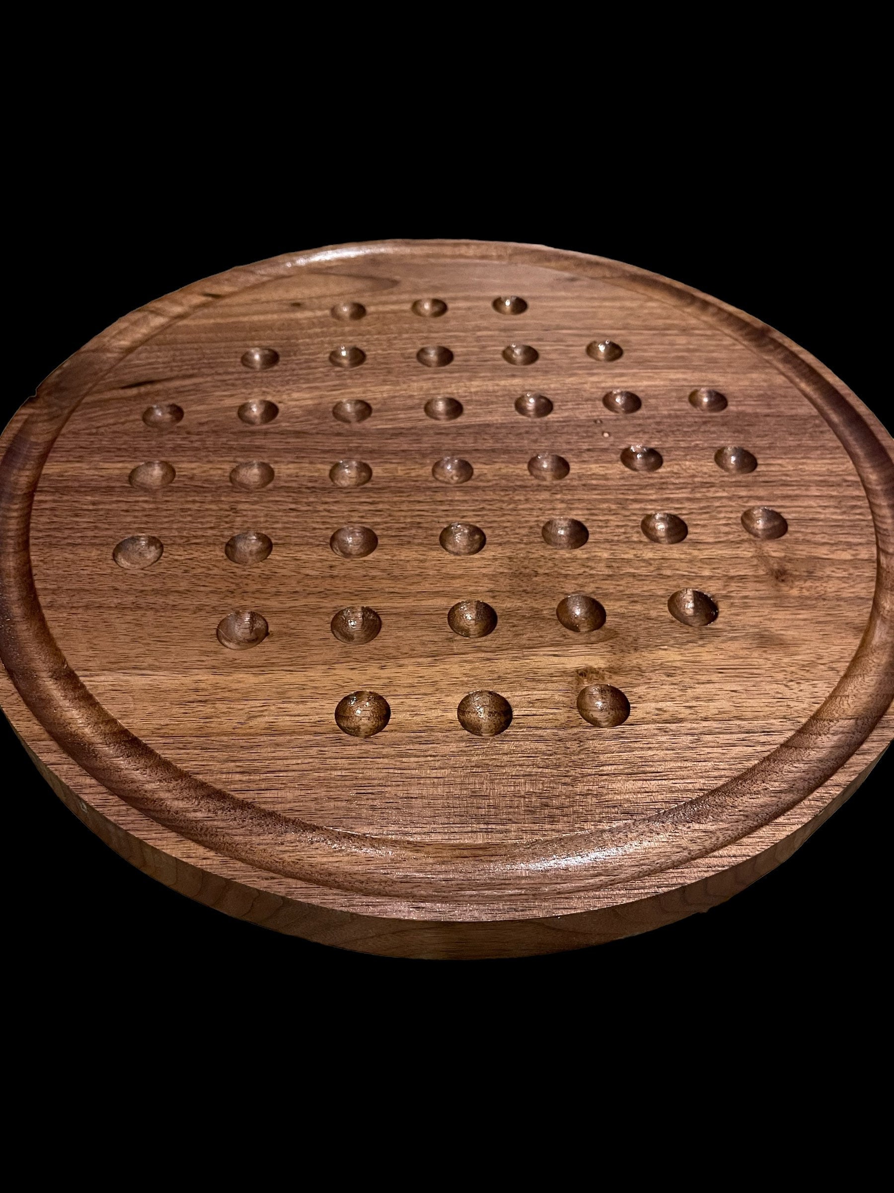 Large Hardwood Marble Solitaire Game - Etsy