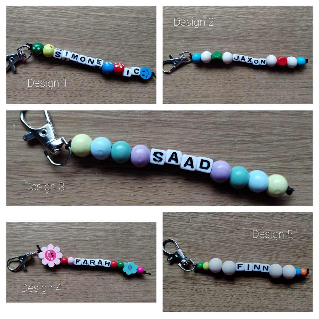 Personalised School Name Tag, Back to School Gift, Name Keyring ...