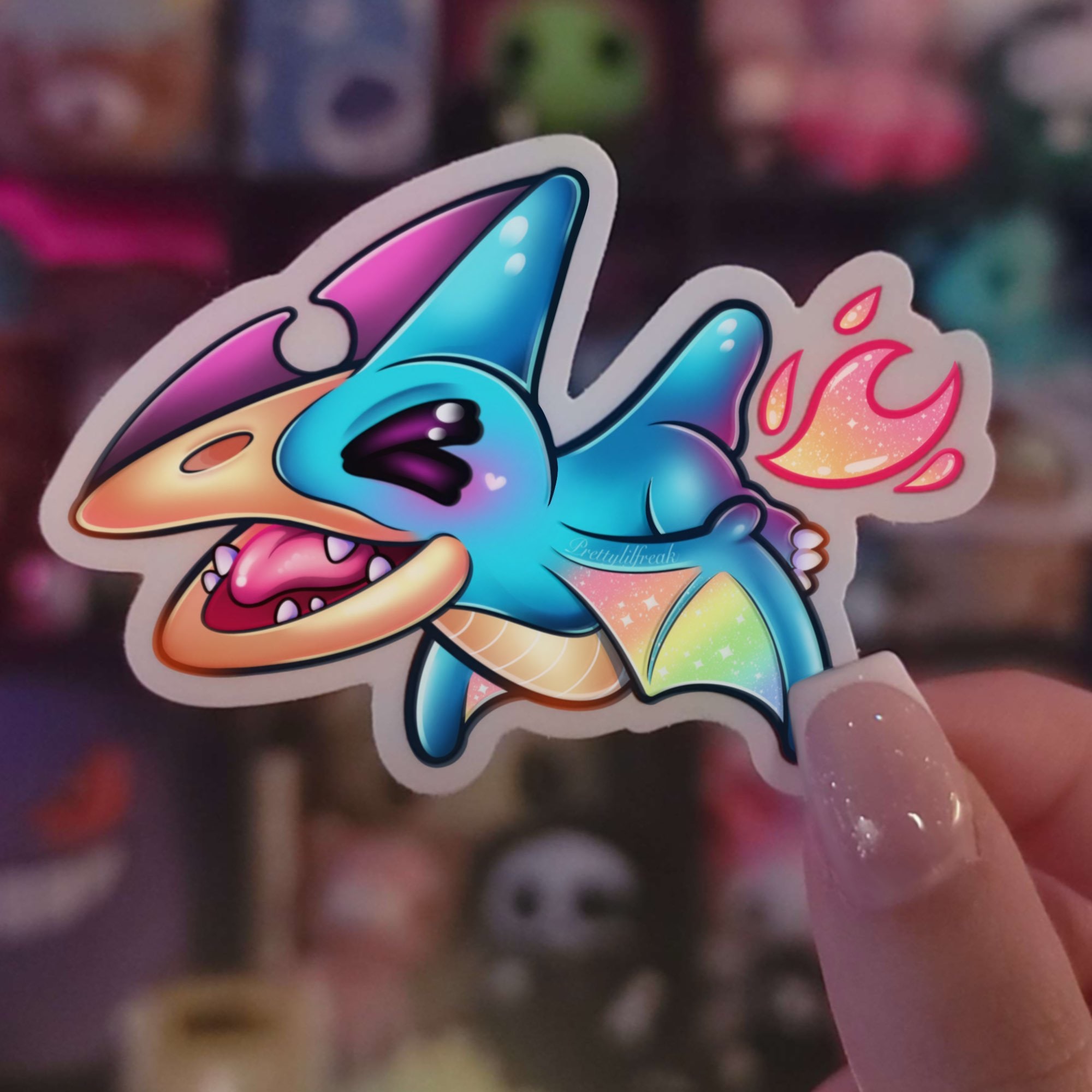 Burnt Dumpy Pteranodon 3 Vinyl Sticker Ark Stickers Pteranodon Sticker ...