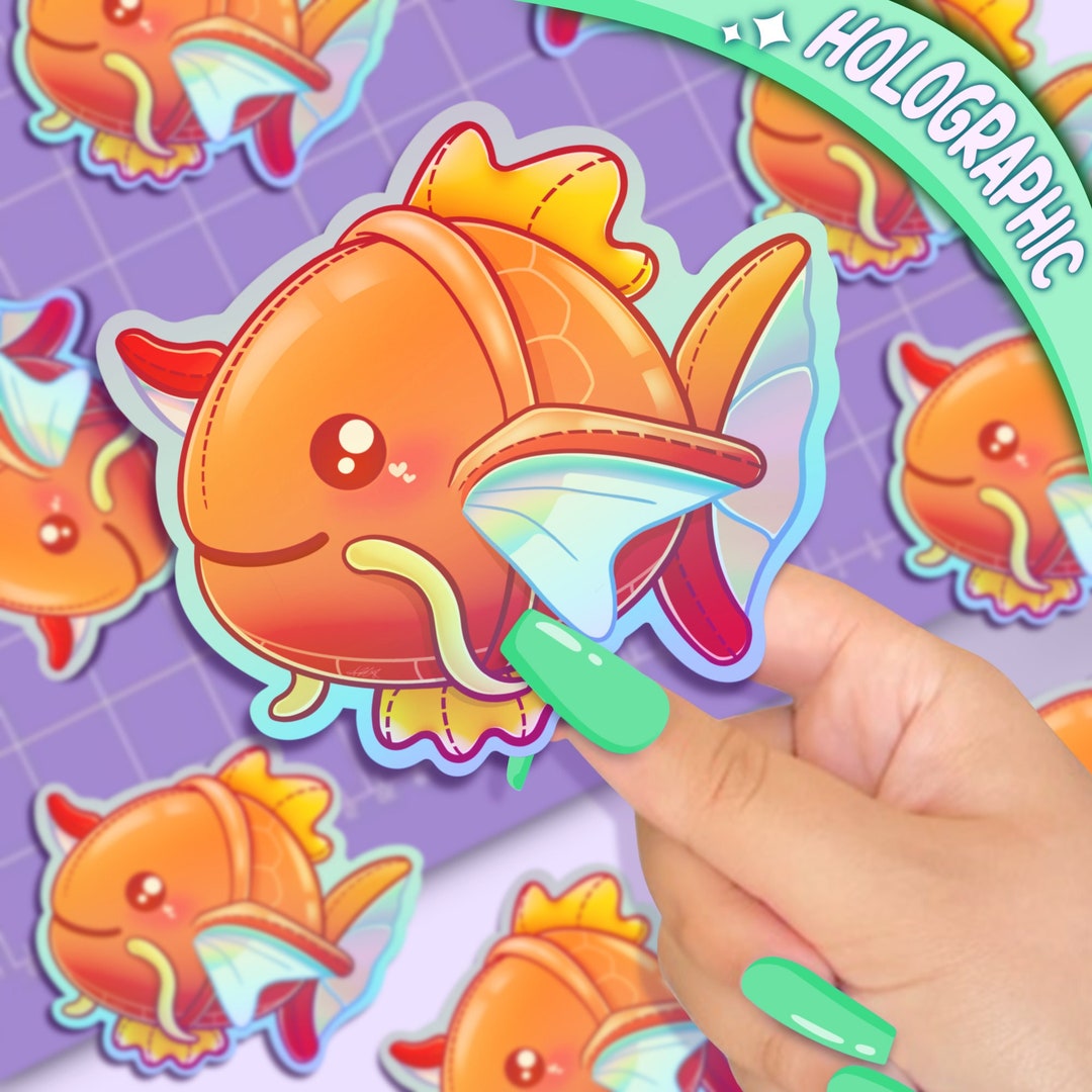 Plushie Ditto Magikarp 3" Vinyl Stickers | Die Cut Sticker | Pokemon ...