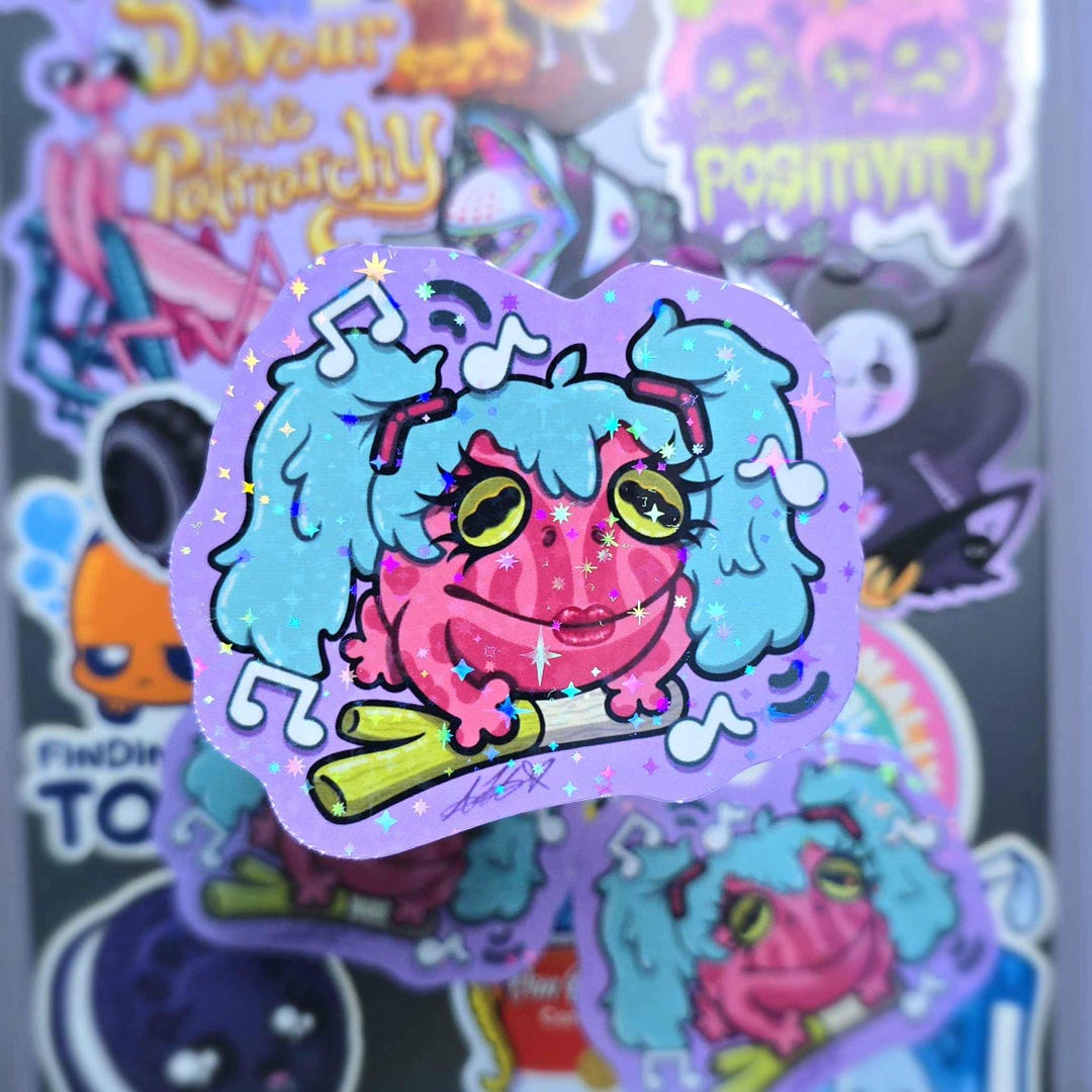 Frog Miku 3" Vinyl Sticker | Froggie Stickers | Sticker Tumbler | Cute ...