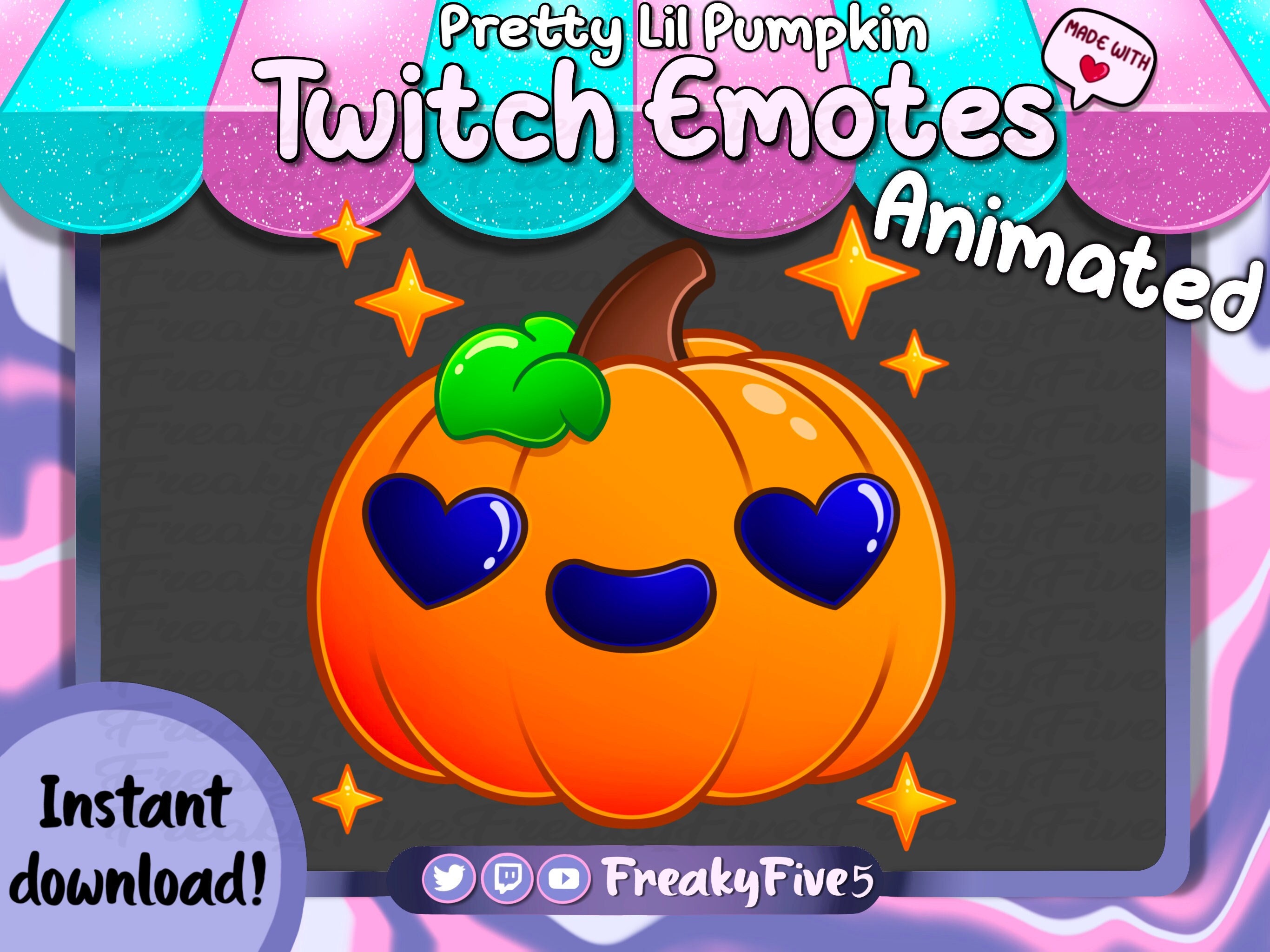 Animated Bouncing Jack-o'lantern Pumpkin Emote Holloween Emote Animated ...