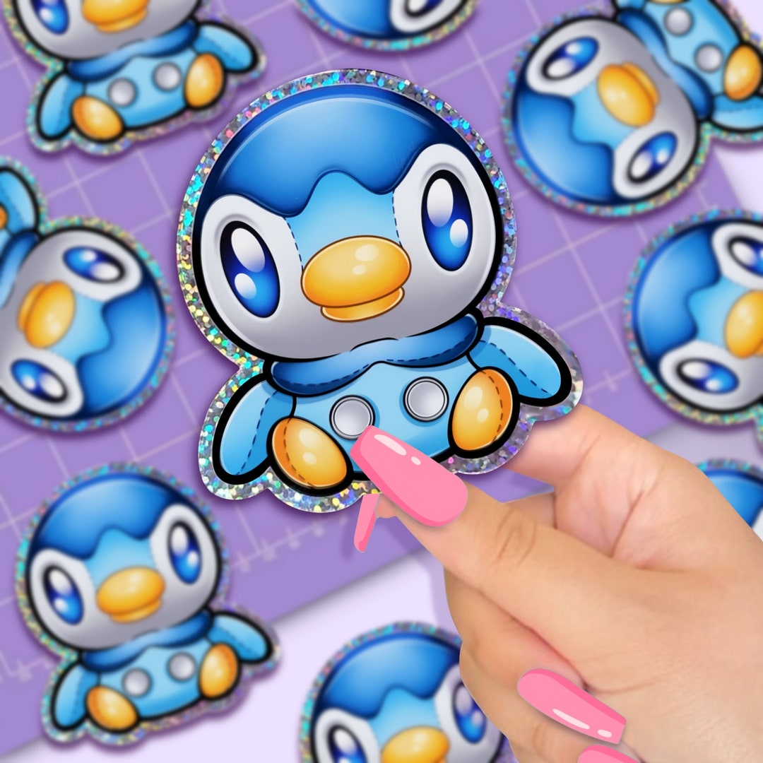 Plushie Piplup 3" Vinyl Sticker | Kawaii Stickers | Pokemon Stickers ...