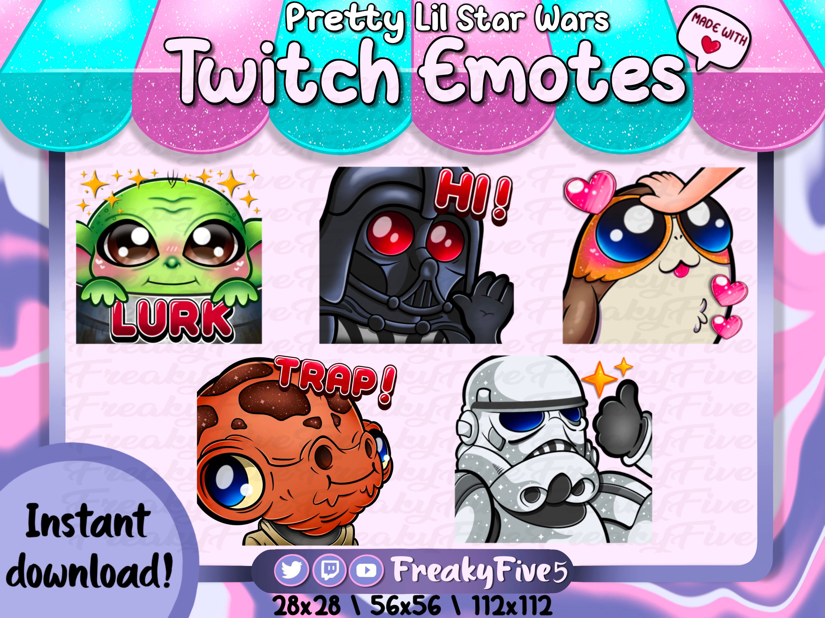 Adorable Mandalorian Themed Emote Pack for Twitch and Discord - Etsy