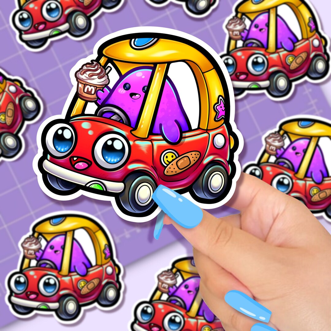 Kawaii Grimace 3" Vinyl Sticker | Nostalgic Grimace Sticker in Little ...