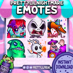 Nightmare Before Christmas Character Twitch Emote Pack! | Halloween ...