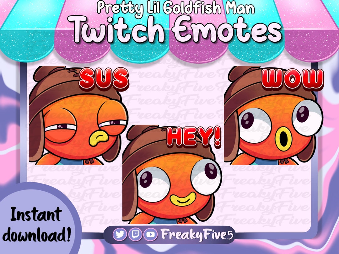 Victory Fish Twitch Emote Pack - Dive Into Epic Twitch Streams! Cute ...