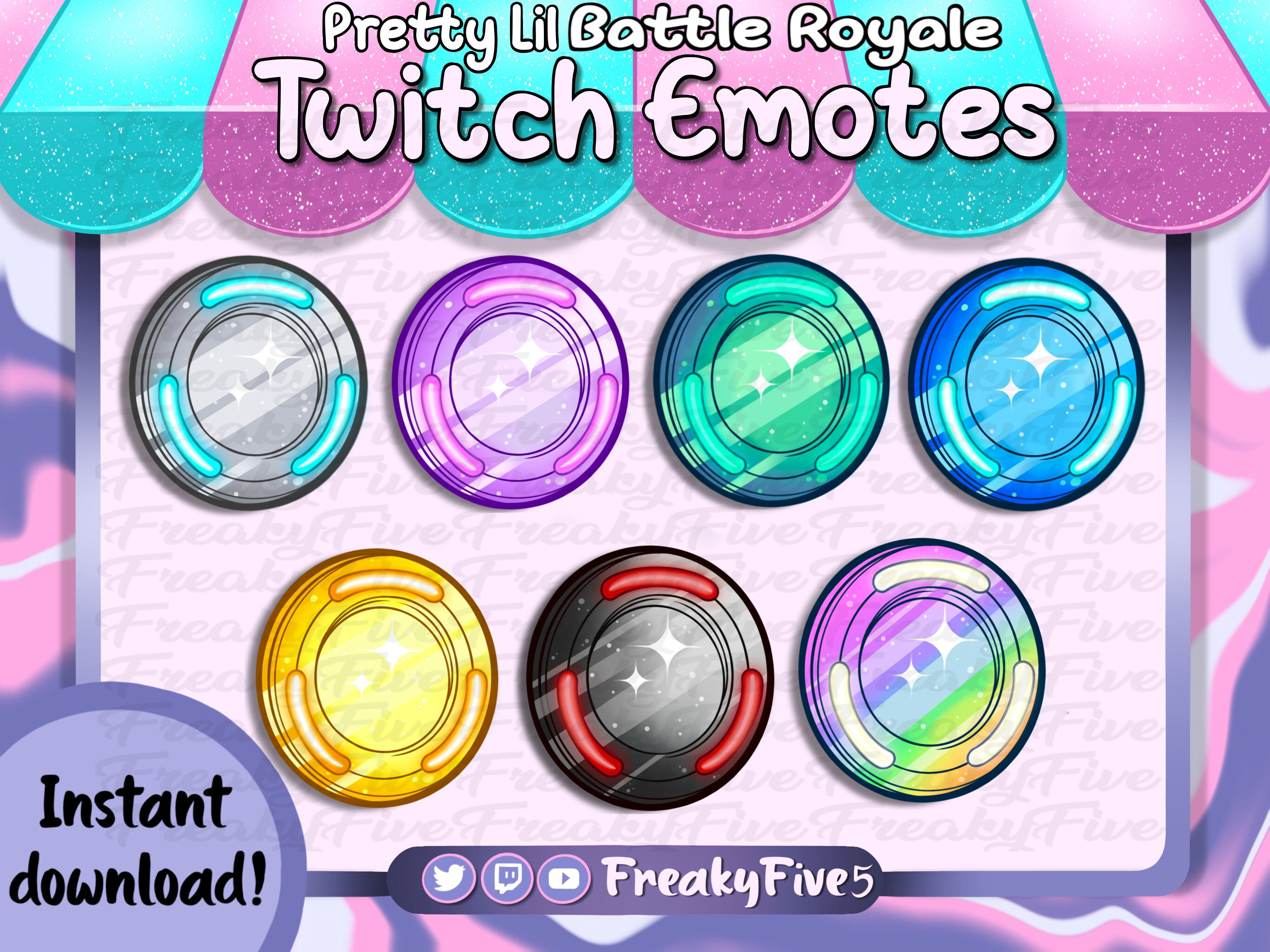 Battle Royale Game Coin Emotes & Sub Badges for Twitch and Discord ...