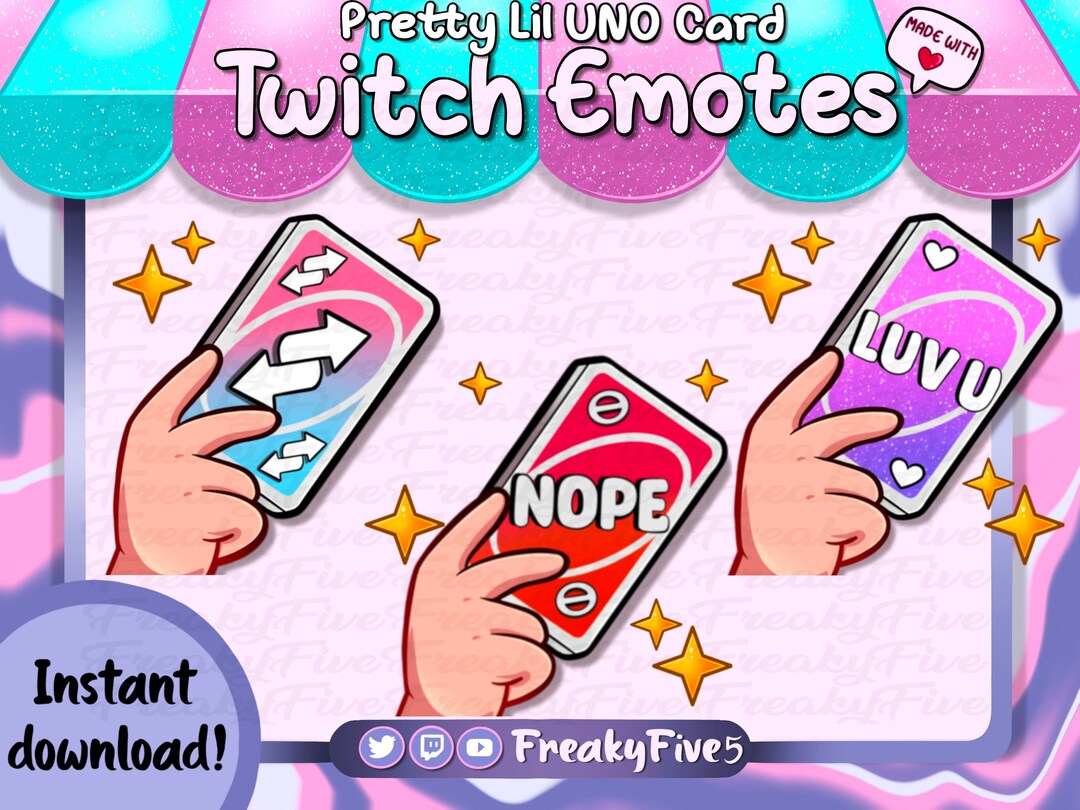 Uno Card Emote Pack - Playful Emotes for Your Twitch Streams! Uno ...