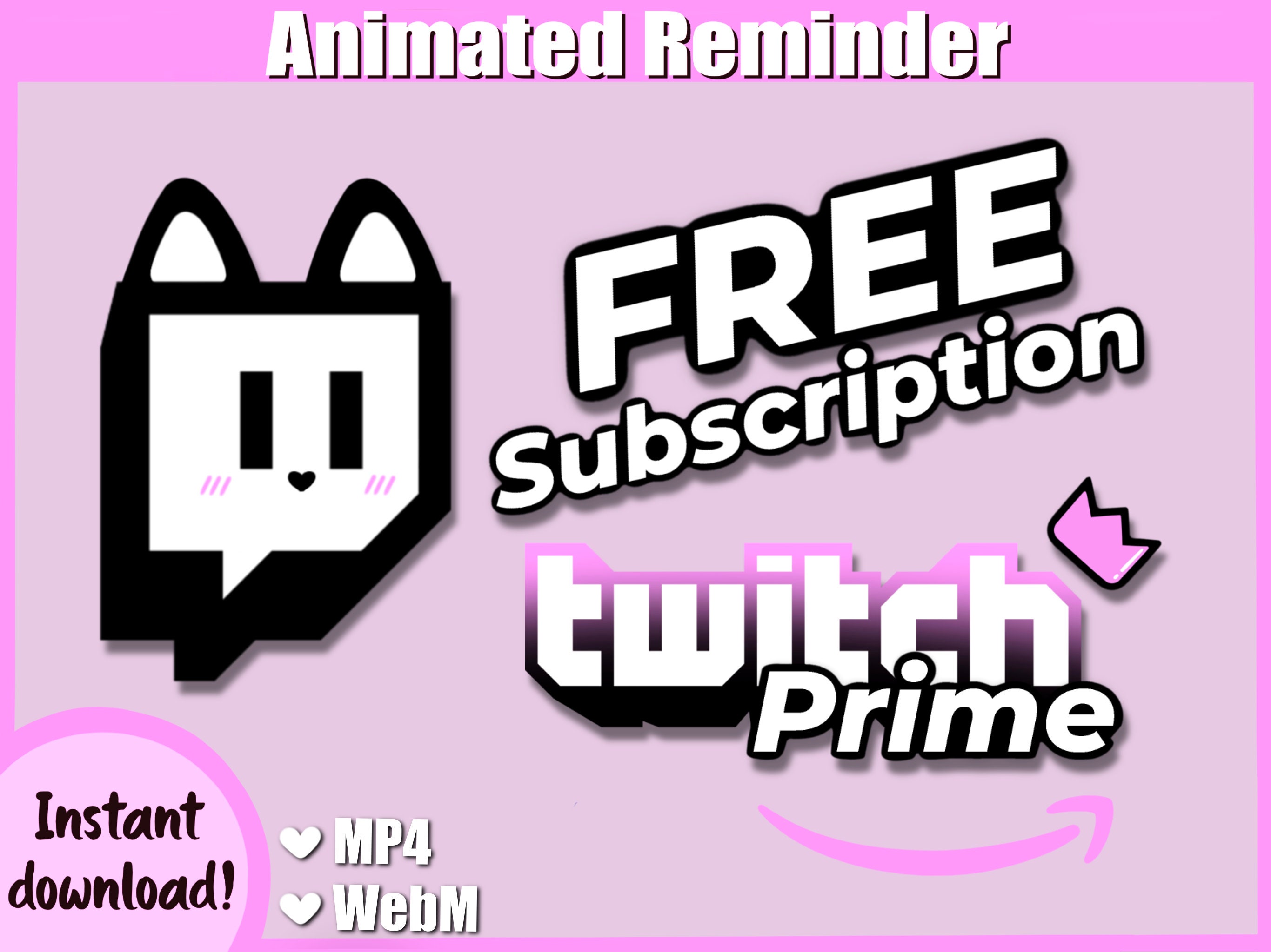 Twitch Prime Animated Reminder Transparent Alert for OBS/ - Etsy Australia
