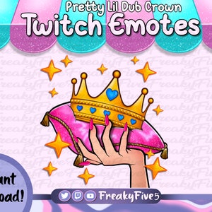 Golden Crown of Victory Emote - Rule Your Twitch Stream! (version Pink ...