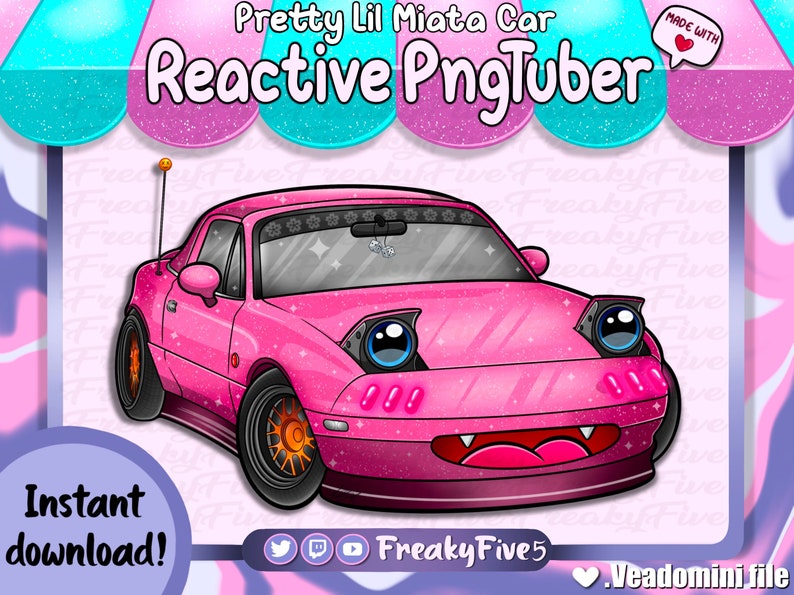 Adorable Mazda Miata Car Veadotuber for OBS / Streamlabs Cute Stream ...