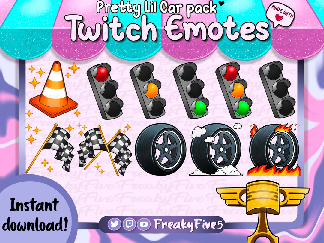 Racing Themed Sub Badge Pack for Twitch and Discord! Car Sub Badges ...