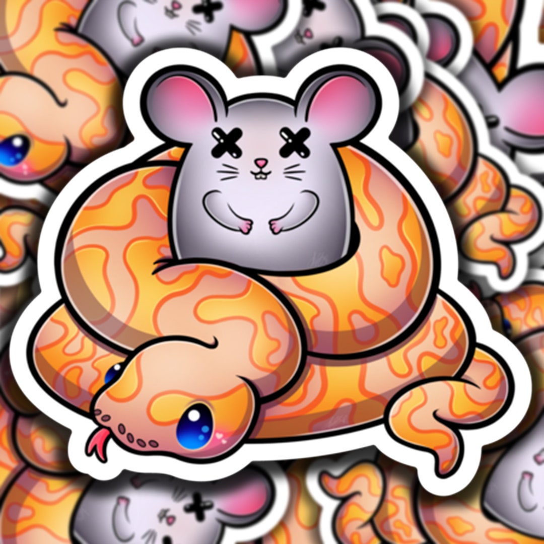 Adorable Ball Python and Mouse 3 Vinyl Sticker Reptile - Etsy