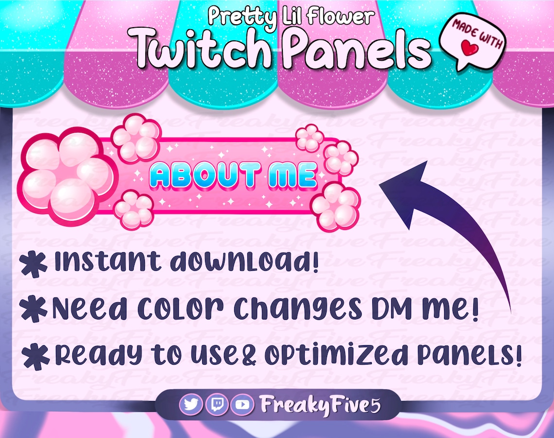 Sakura Flower Twitch Panels Pack Cute Panels for Your Twitch Stream ...