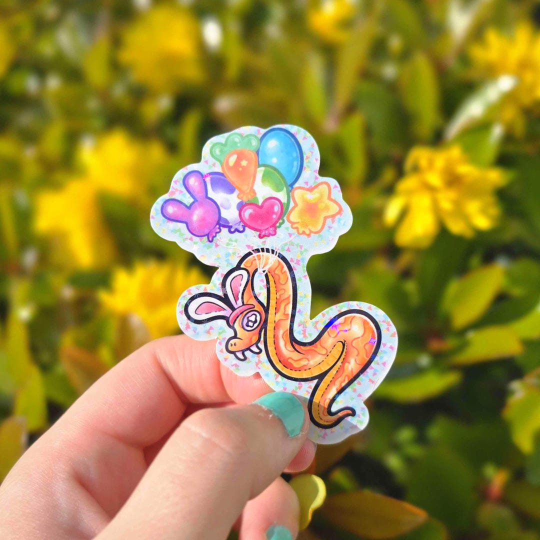 Ball Python Easter 3" Vinyl Stickers | Cute Easter Sticker | Cute ...