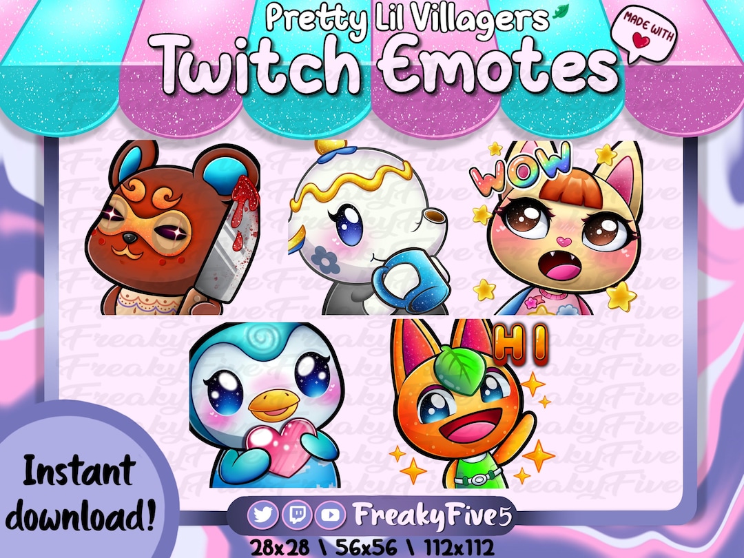 Animal Crossing Character Emote Pack 2 for Twitch and Discord | ACNH ...