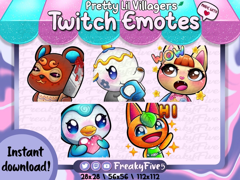 Animal Crossing Character Emote Pack 2 for Twitch and Discord - Etsy