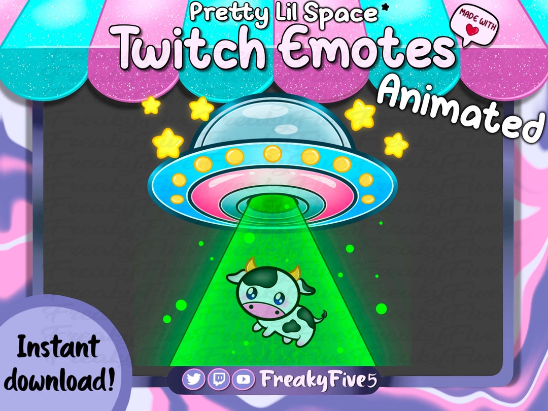 Animated UFO Emote for Twitch and Discord! Animated Space Emote | Ufo ...