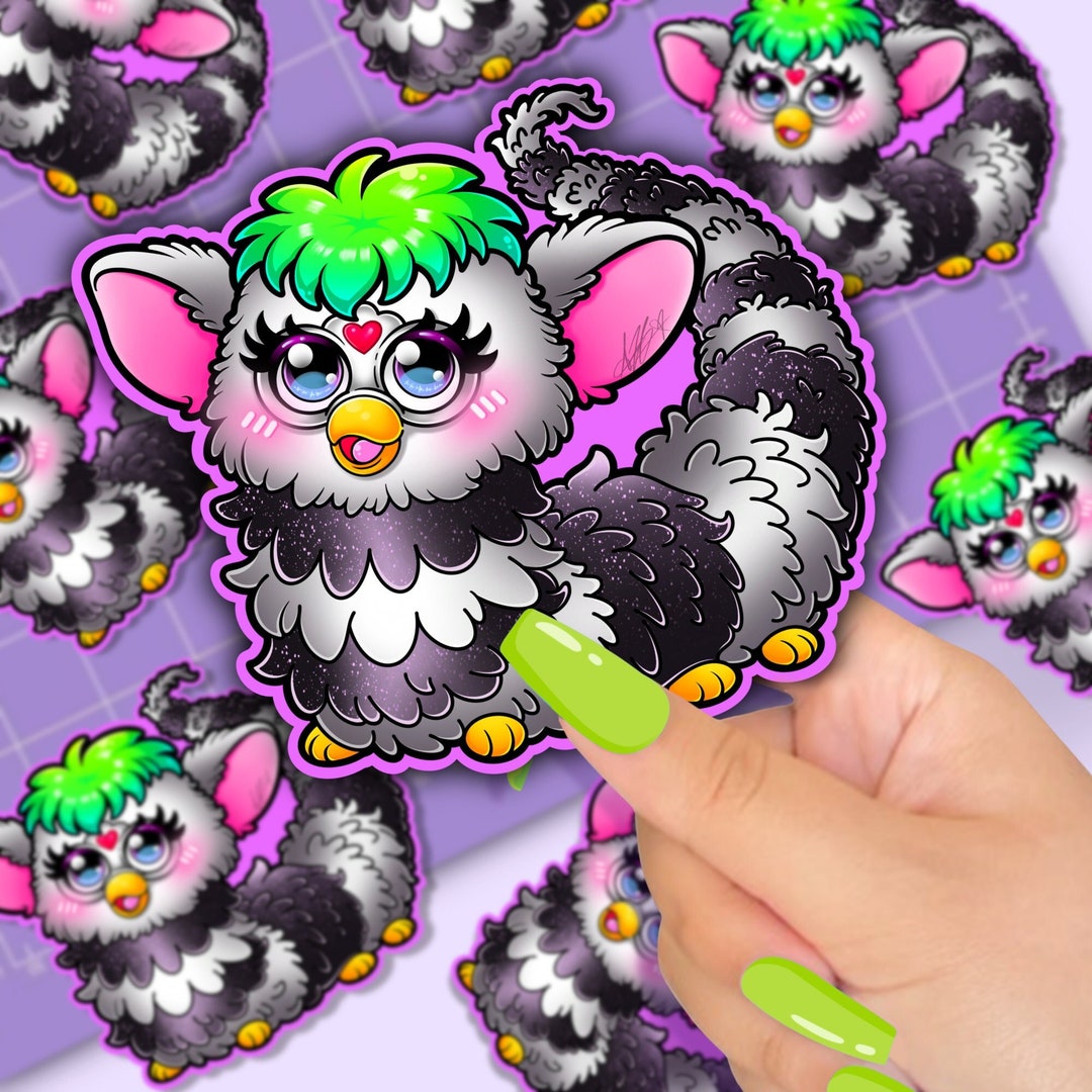 Cute Retro Goth Toy 3" Vinyl Sticker | Nostalgic Sticker | Retro ...