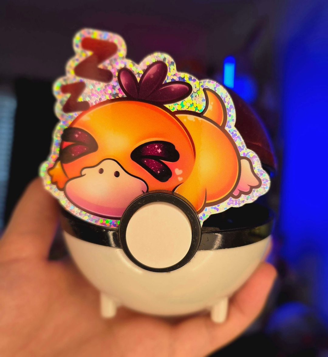 Plushie Psyduck 3" Vinyl Sticker | Pokemon Sticker | Anime Sticker ...