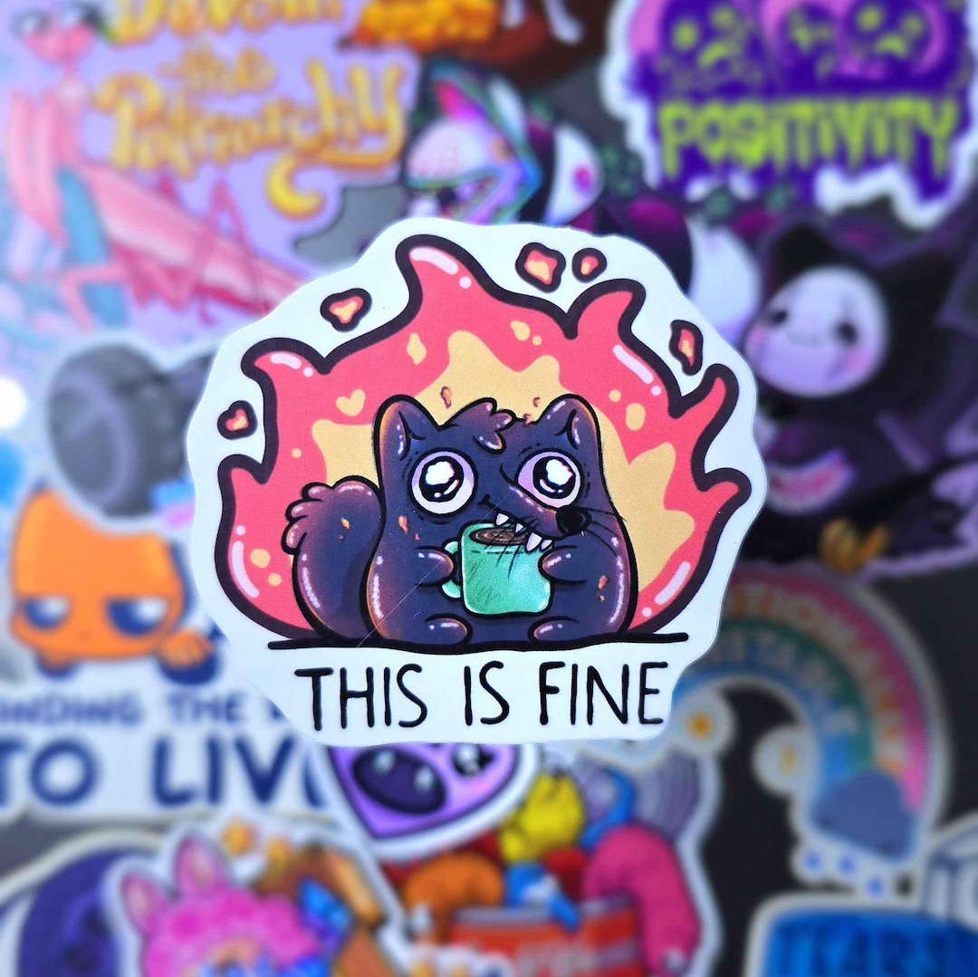 Funny Dog Meme 3 Inch Stickers | 9 Cute & Funny Waterproof Vinyl ...