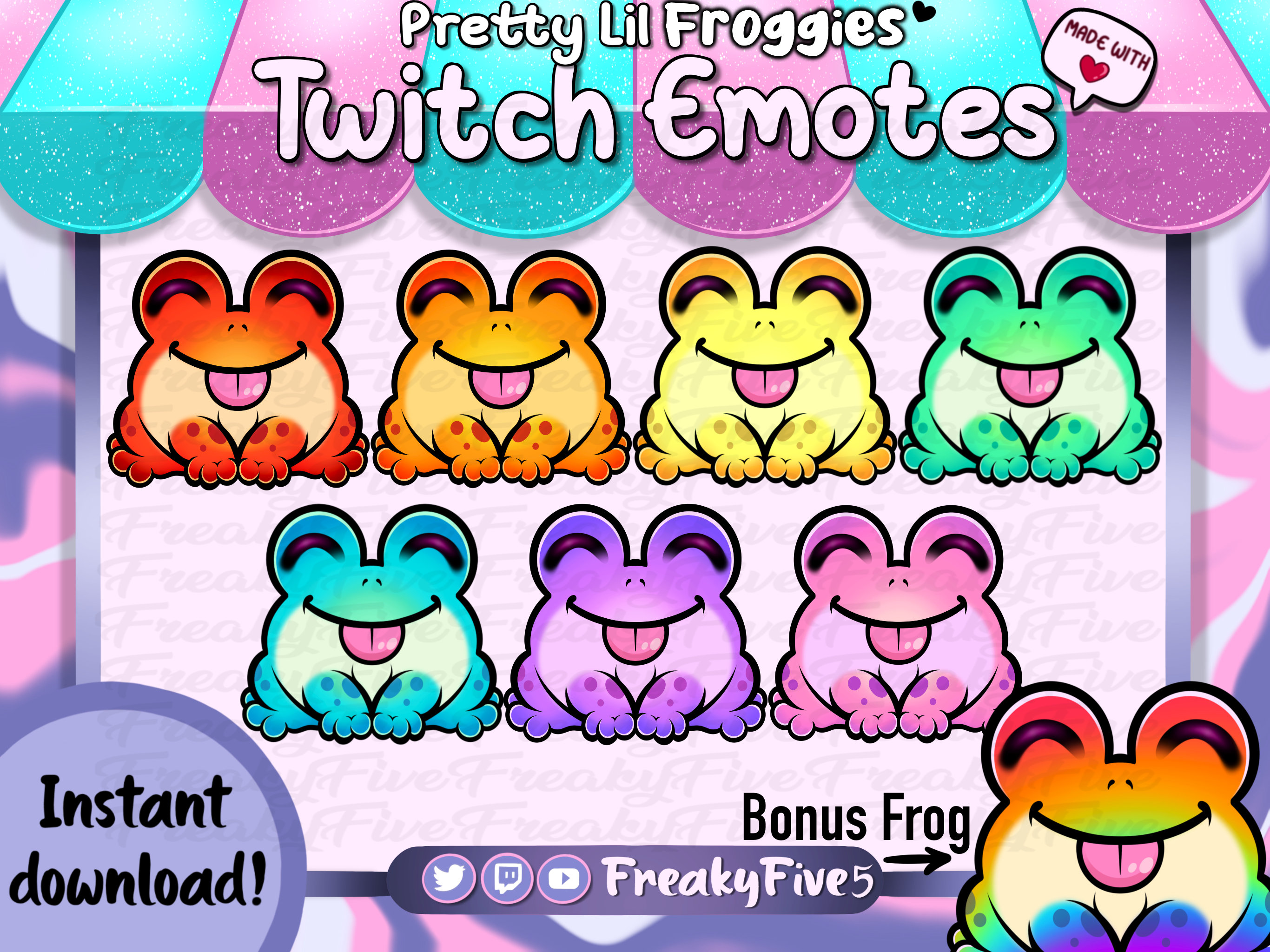 Frogtastic Frog Sub Badges, Channel Points and Bit Badges for Twitch ...