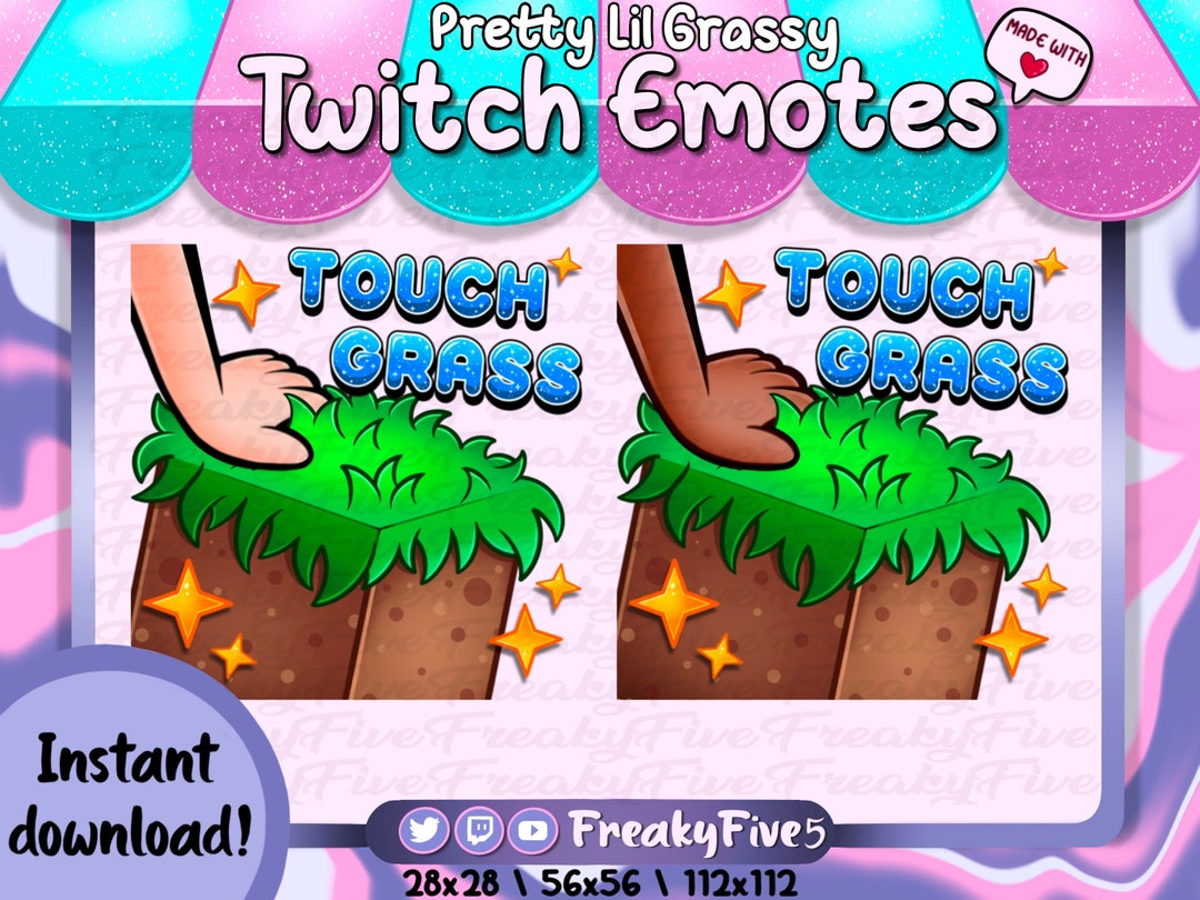 Touch Grass Emote Pack - Toxic and Funny Emotes for Your Twitch Stream ...