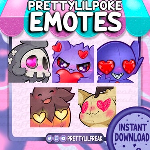 Ghost Pokemon Emote Pack for Twitch and Discord! Pokemon Emote Pack ...