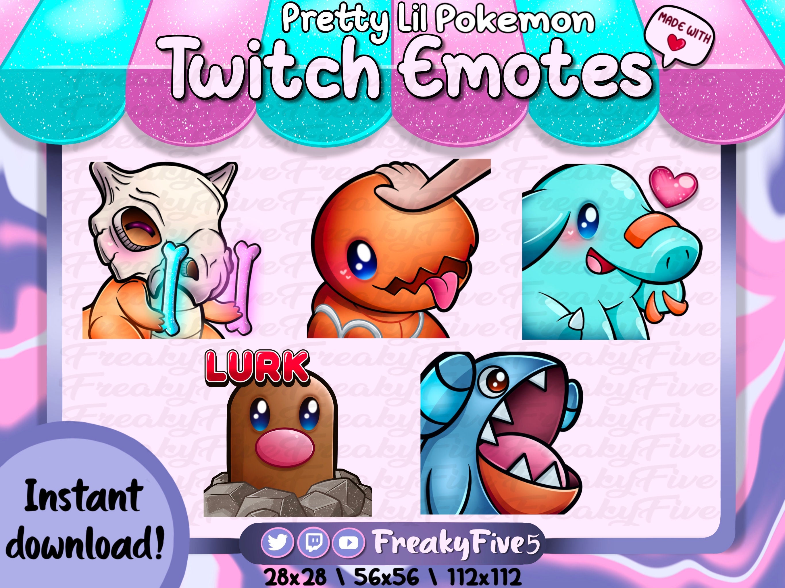 Pokemon Ground Type Emote Pack for Twitch and Discord Pokemon Emote ...