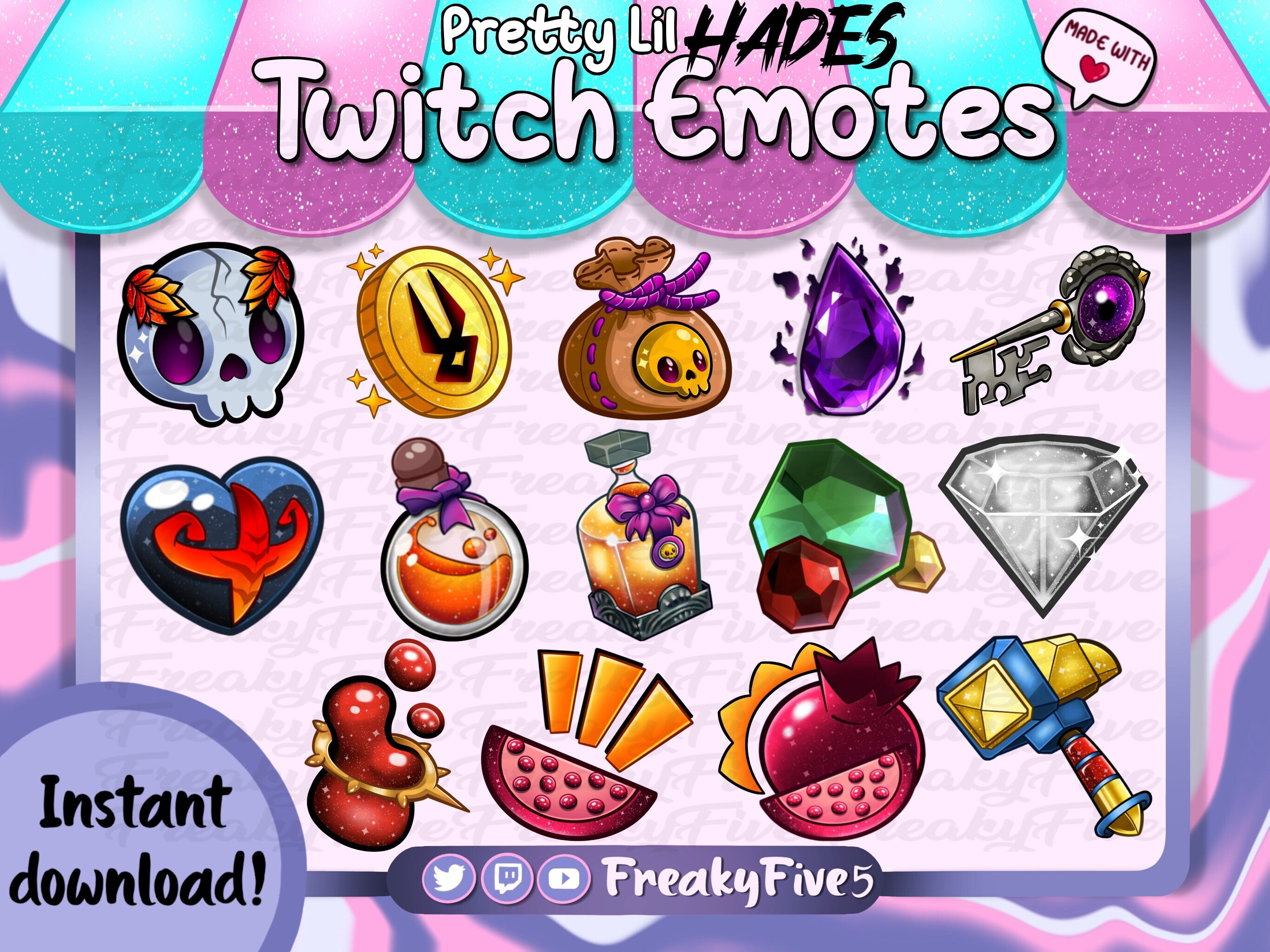 Greek Hades Emotes and Sub Badges for Your Twitch Streams! Greek ...