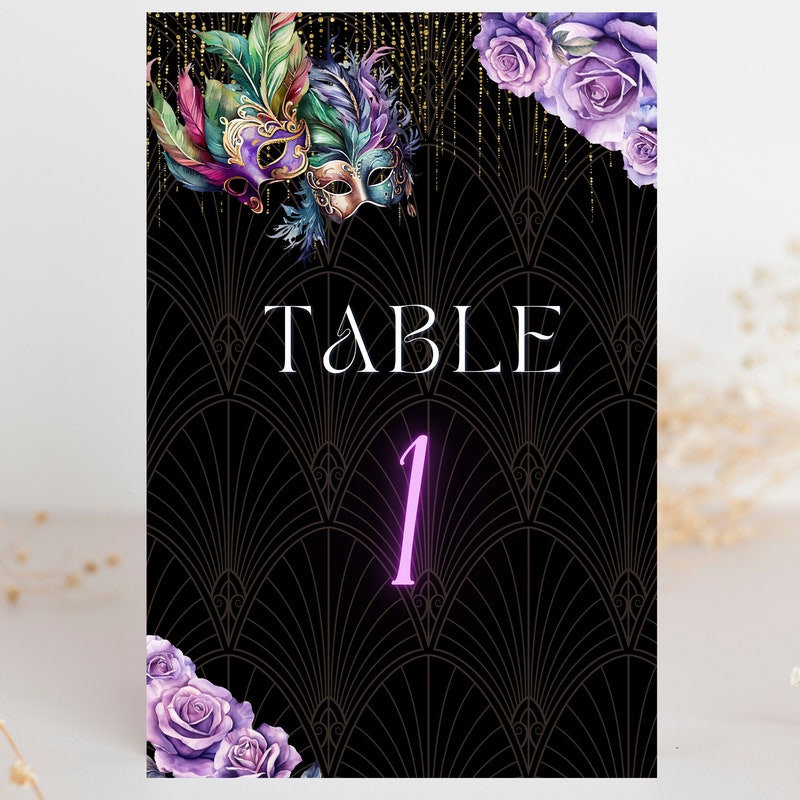 Bling Table Number - Etsy