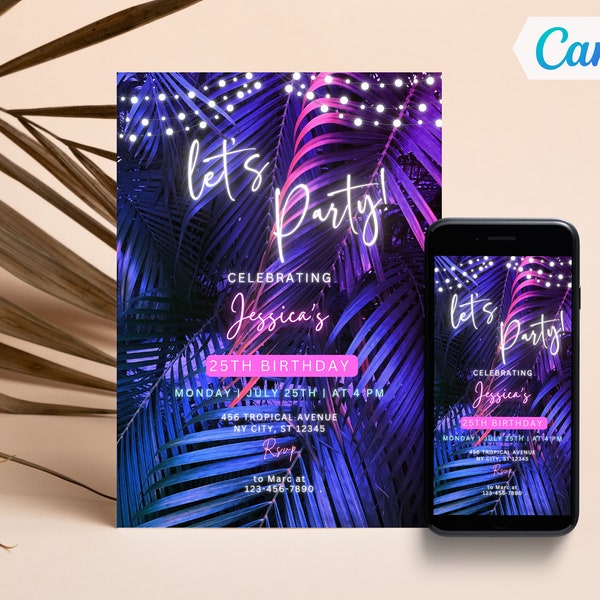 Miami Vice Invitations - Etsy