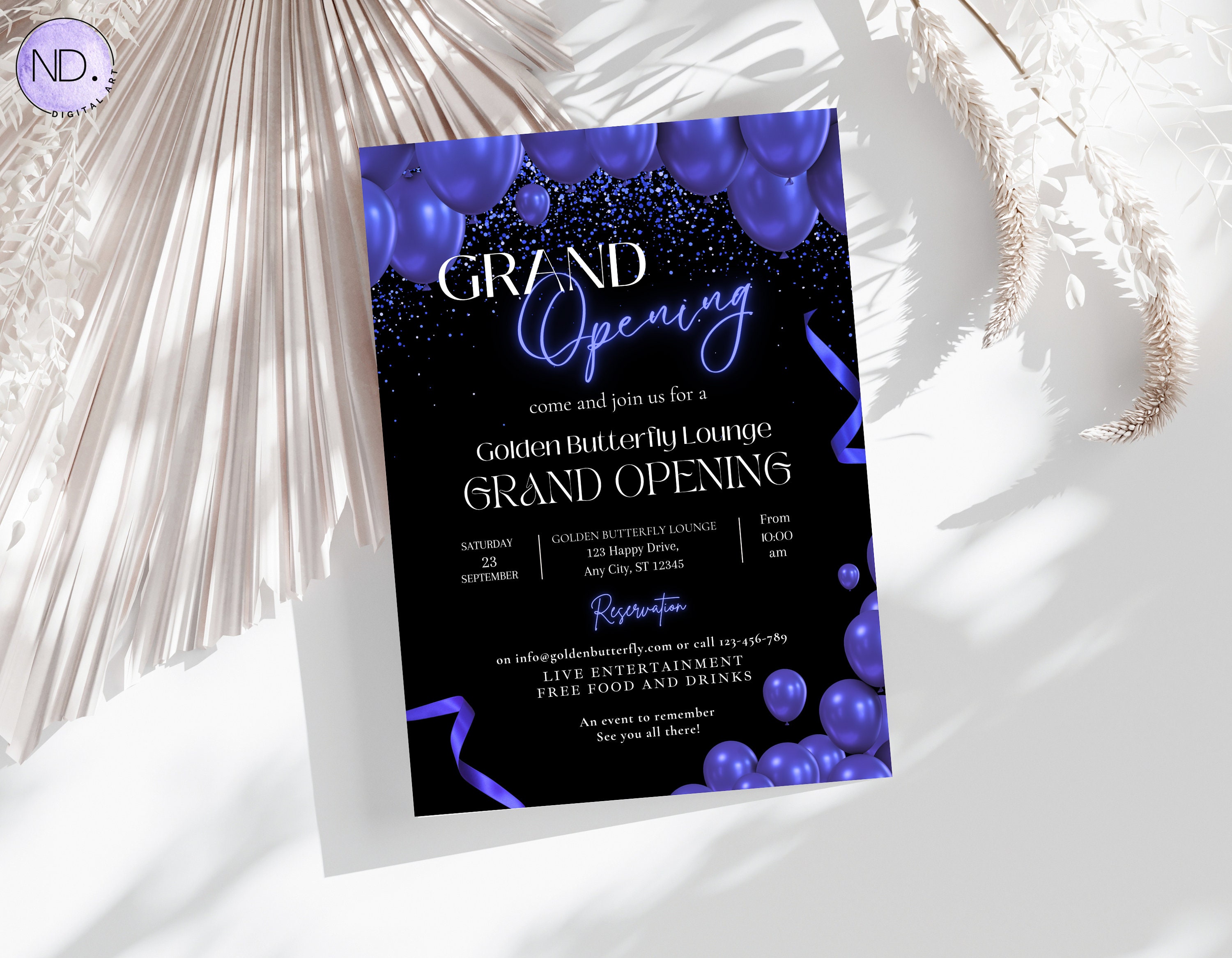 Editable Grand Opening Invitation, Business Opening Invitation, Launch ...