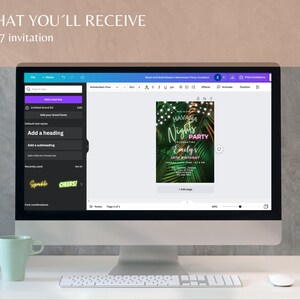 Editable Green Havana Nights Invitation Neon Havana Party Invitation ...