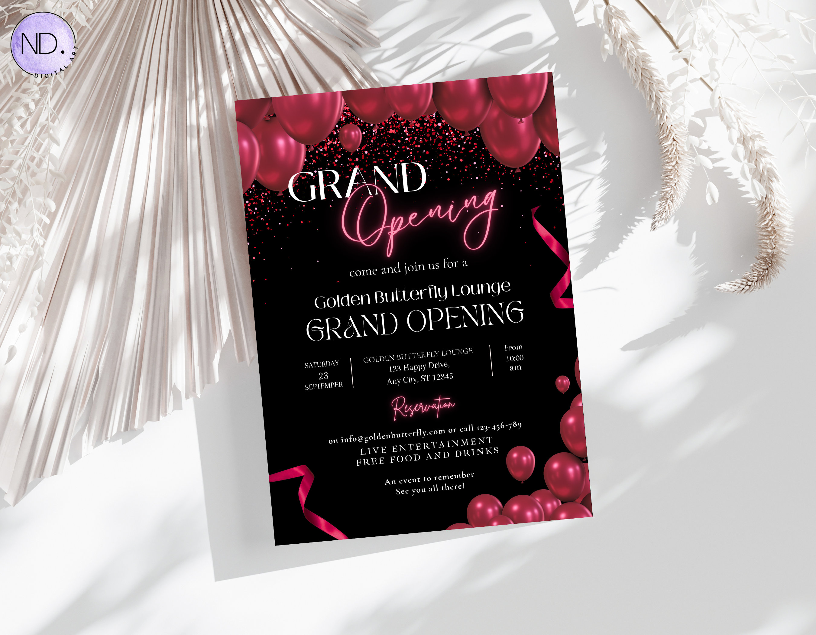 Editable Grand Opening Invitation, Business Opening Invitation, Launch ...