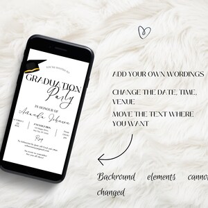 Editable Graduation Party Invitation, She Did It Invitation, High ...