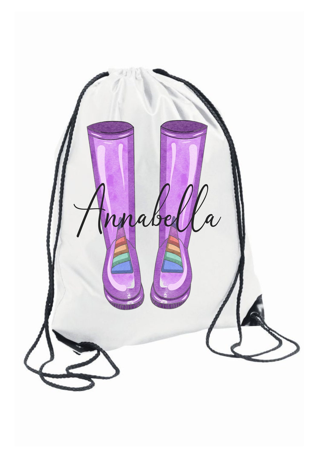 PERSONALISED: Your Name UNICORN Wellies Bag Welly Boots Outdoor Shoes ...