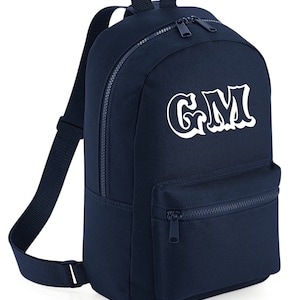 PERSONALISED: Your Initials Mini Backpack Back Pack School Set Gym Pe ...