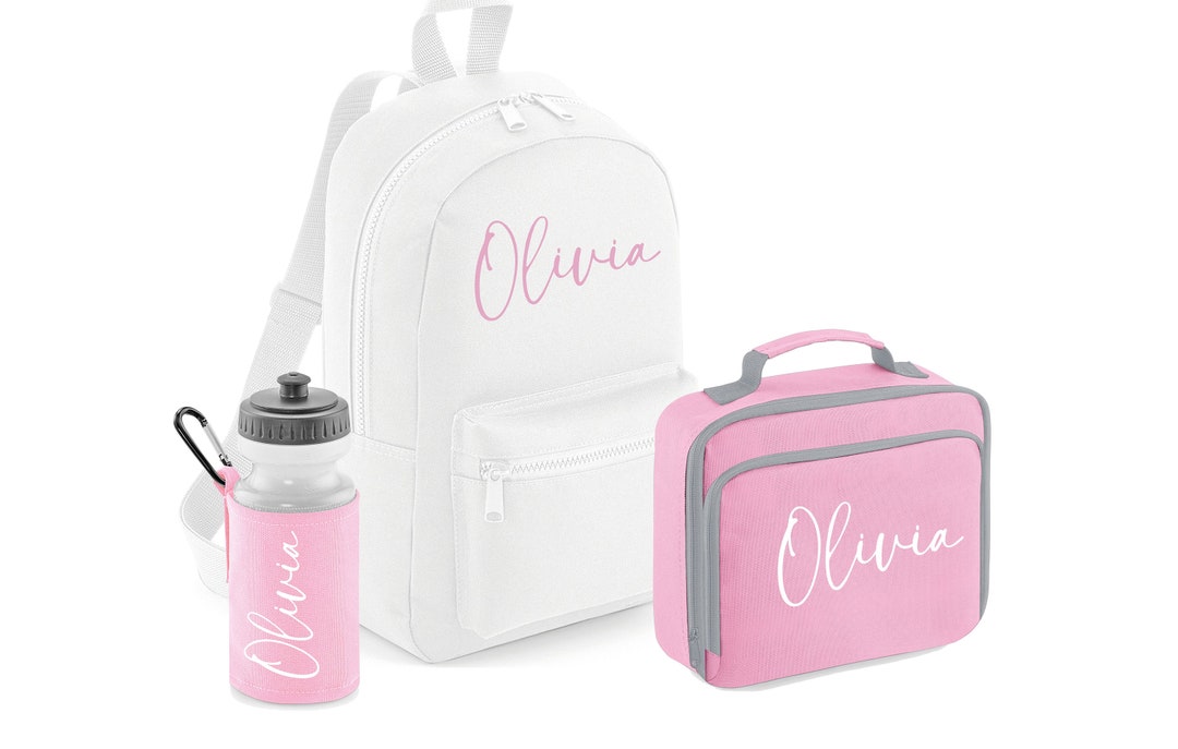 PERSONALISED: Your Name Mini Backpack Back Pack, Lunch Bag Box and ...