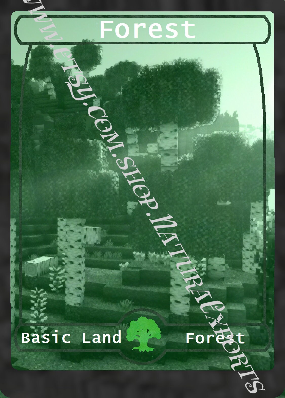 Minecraft Basic-land Full Art Proxies | Etsy