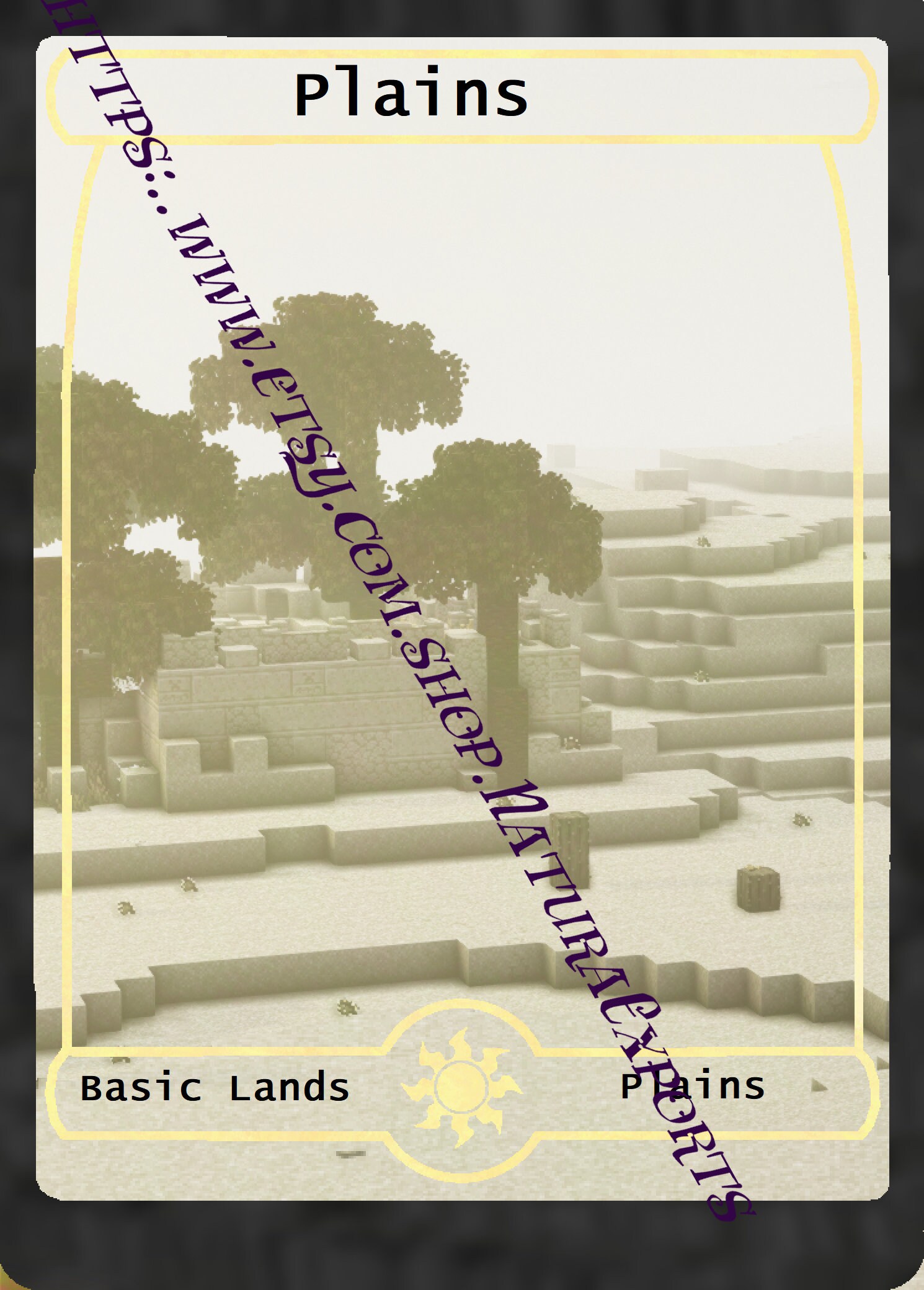 Minecraft Basic-land Full Art Proxies | Etsy